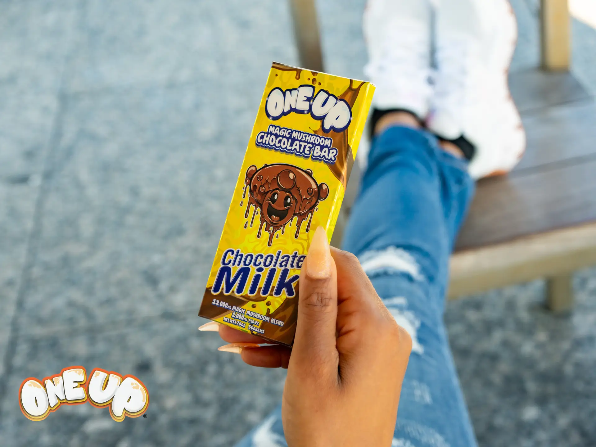 One Up Chocolate Bar - One Up Bars Mushroom